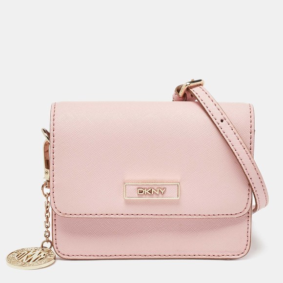Donna Karan | Bags | Dkny Pink Leather Bryant Park Flap Crossbody Bag ...
